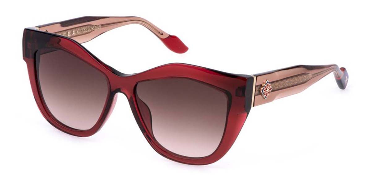 Yalea SYA224 FRIDA KAHLO 01BZ Cat Eye Glossy Transparent Brick Red ...