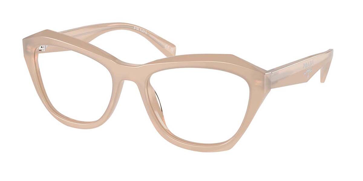 Prada PR A20V 19R1O1 Cat Eye Opal Natural óculos | OculosWorld Brasil
