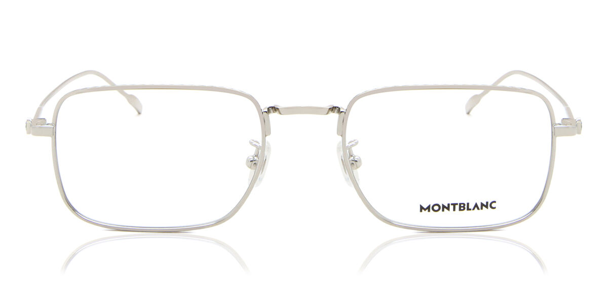 Montblanc MB0212O 005 Quadrado Prateado óculos | OculosWorld Brasil